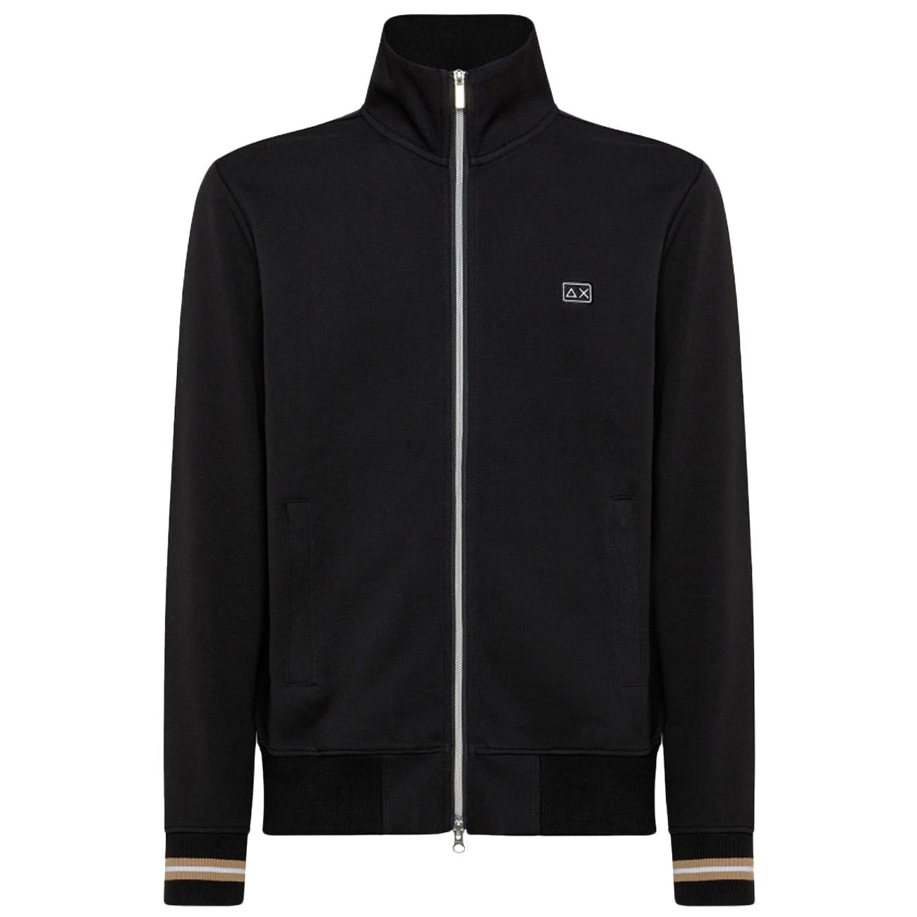 Men's Heritage Sweatshirt with Contrast Cuffs, Black – Mascheroni Store